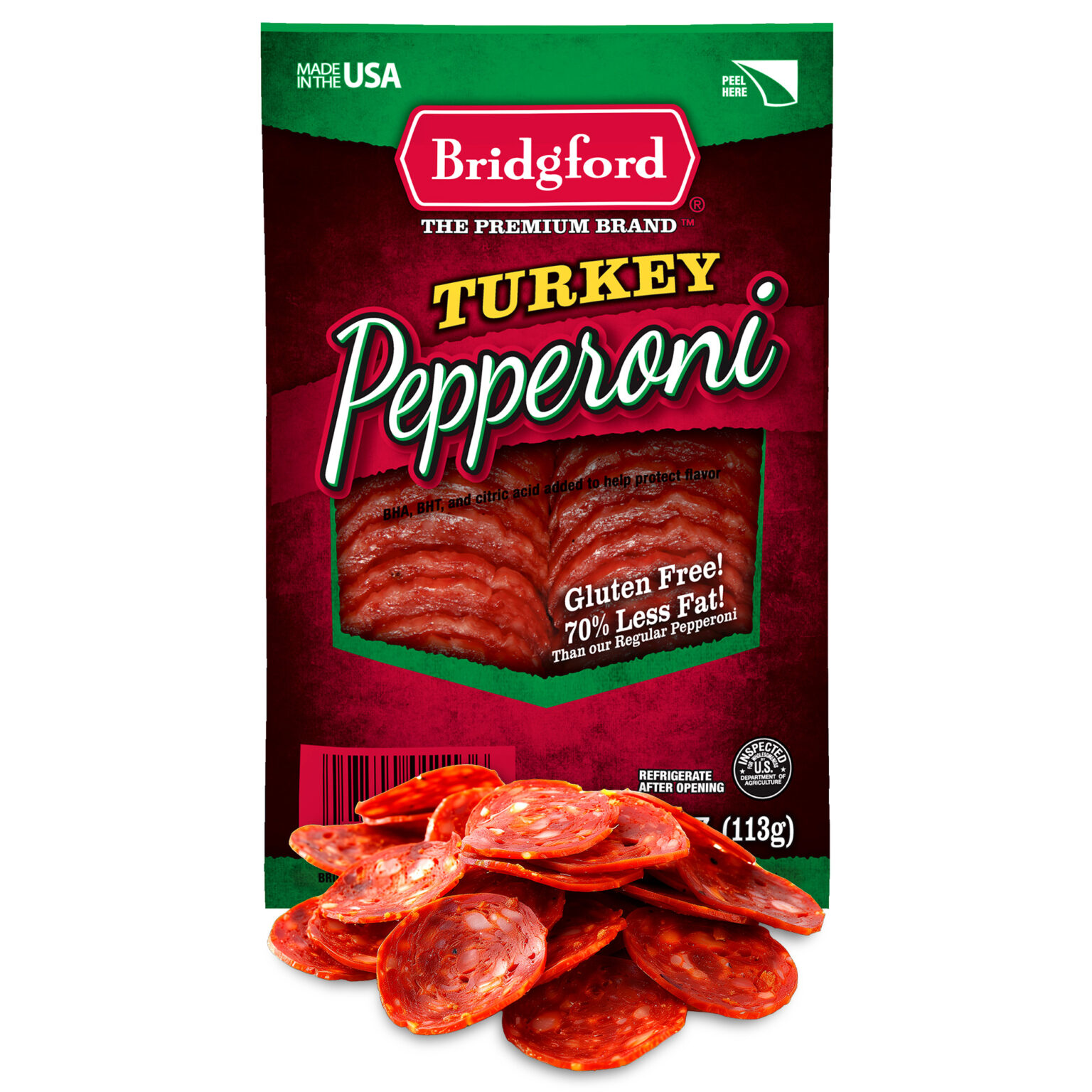 Bridgford - Sliced Turkey Pepperoni - 4 oz - Bridgford Foods