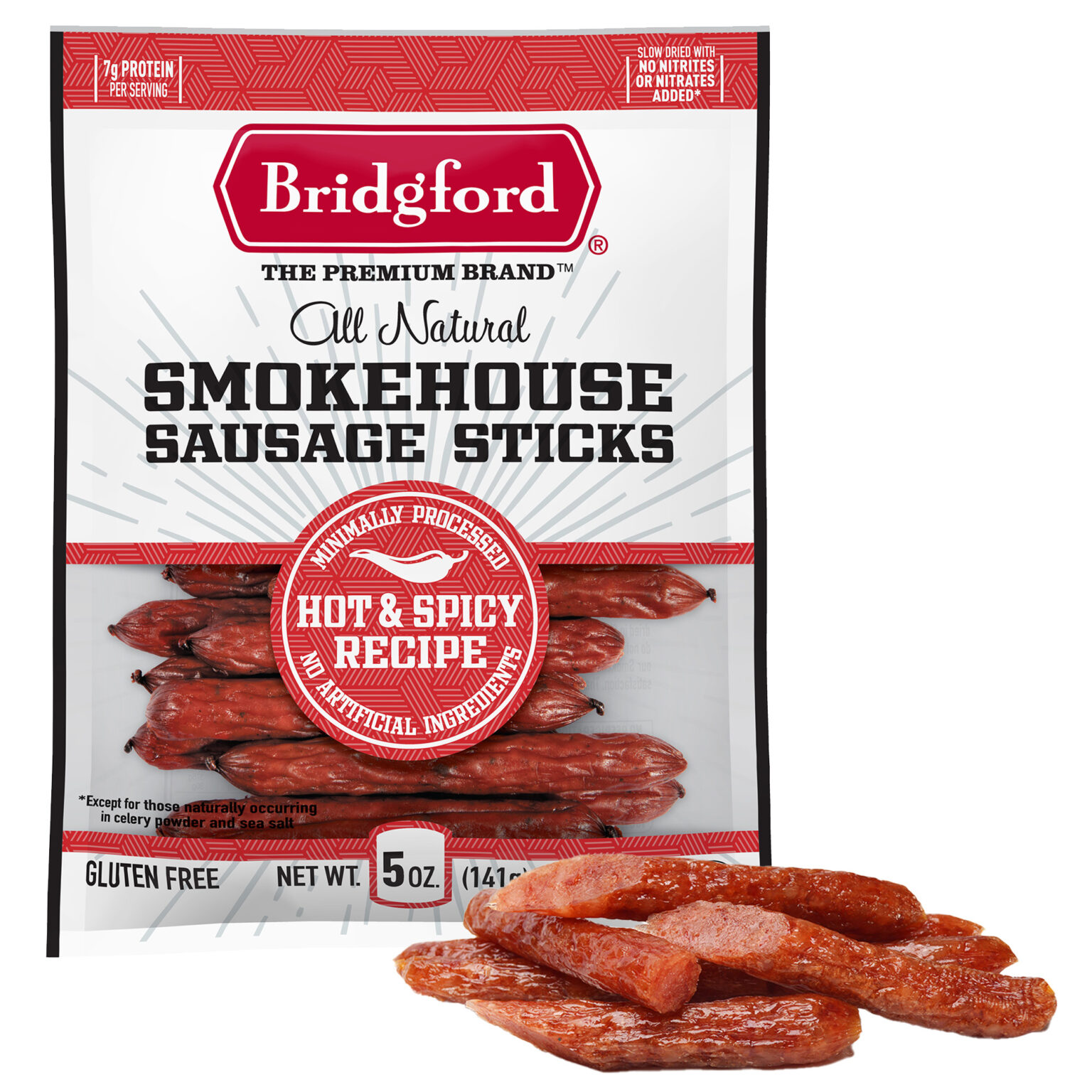 Bridgford - Smokehouse Sausage Sticks - Hot & Spicy - 5 oz - Bridgford ...